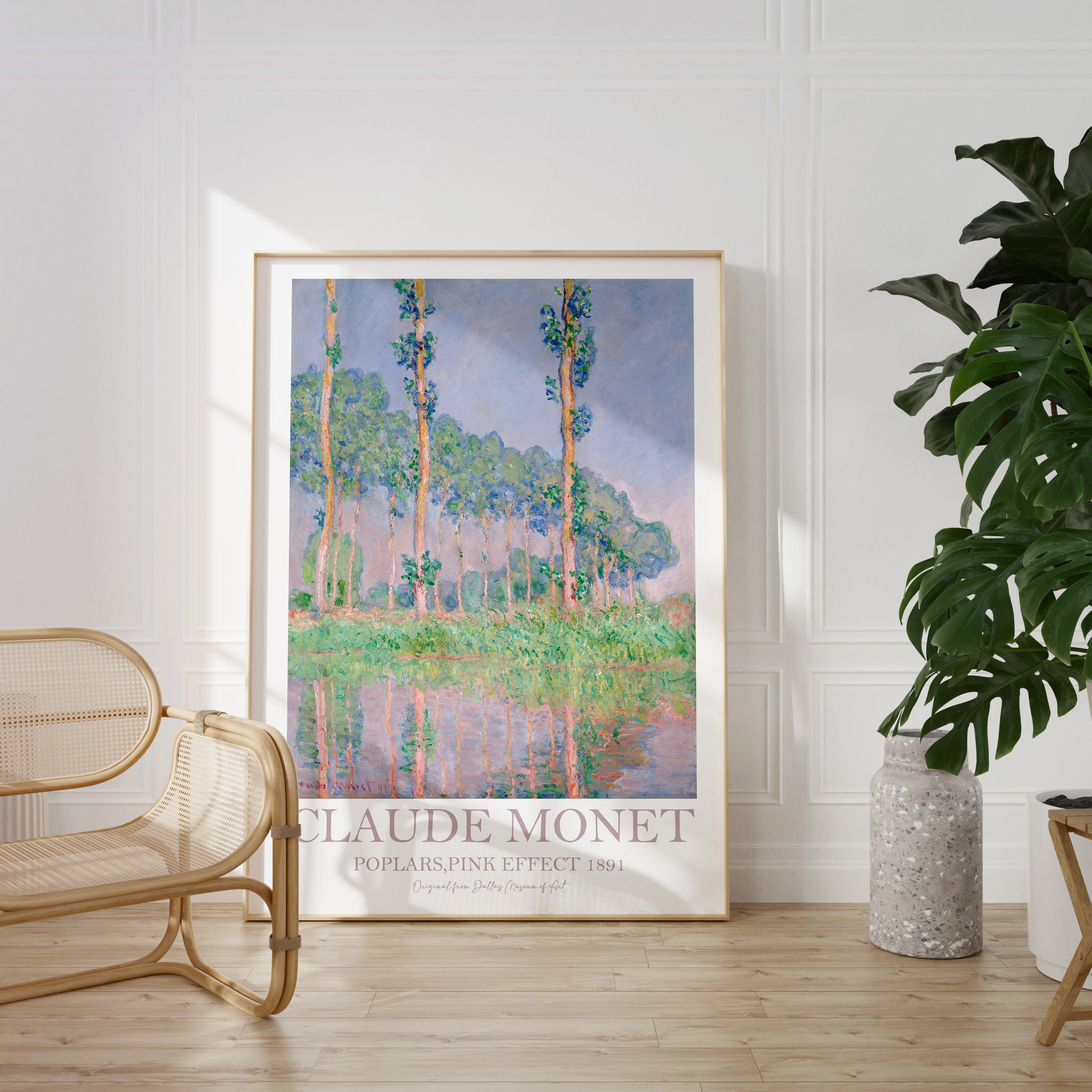 CLAUDE MONET ,poplars Pink Effect 1891.wall Art ,landscape Art,museum ...