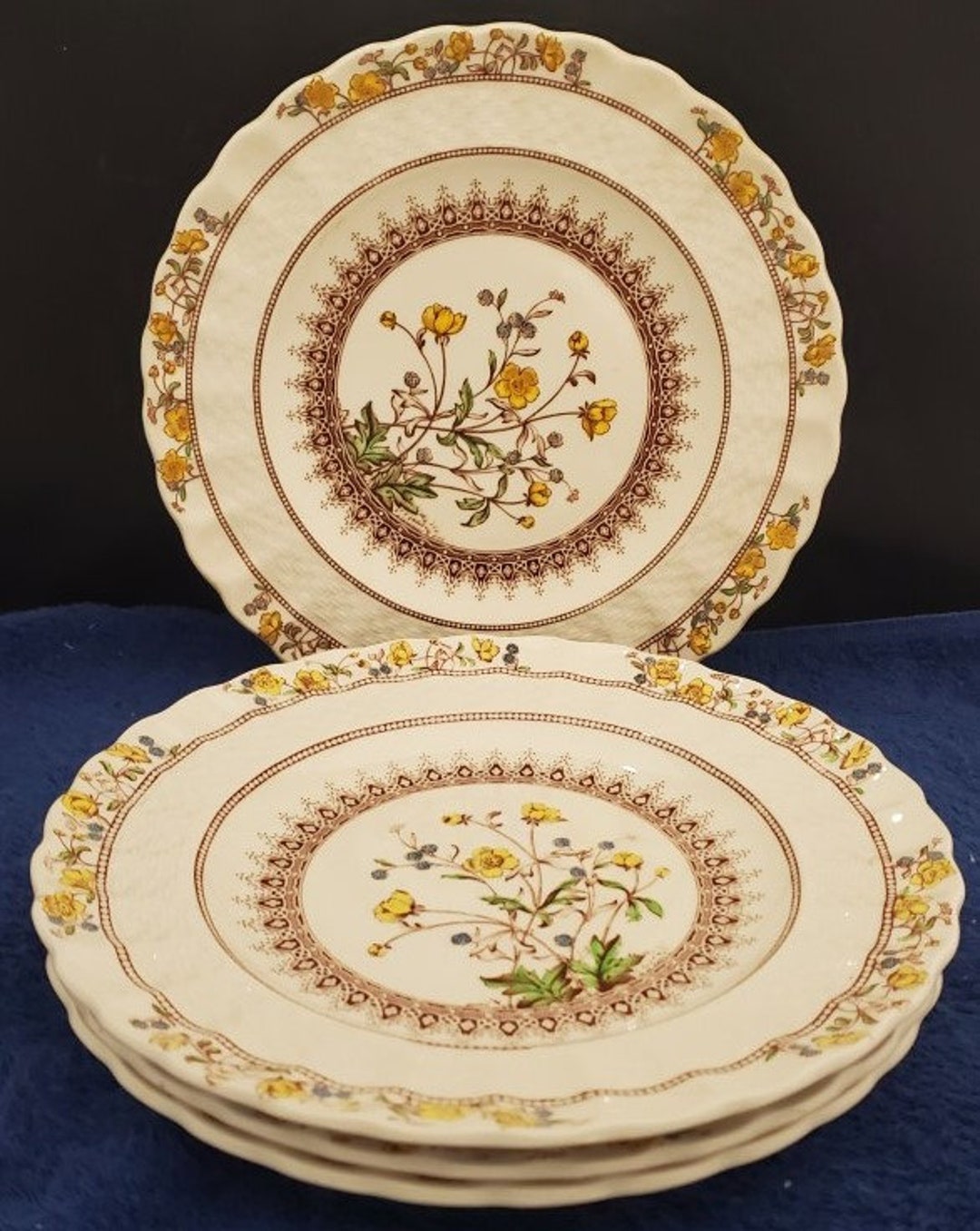 Set of 4 Spode Buttercup Salad Plates - Etsy