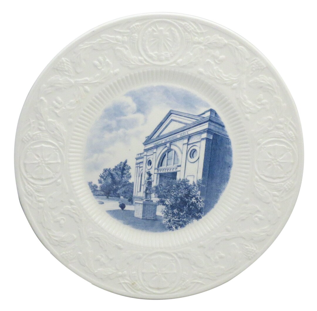 Wedgwood Duke University Blue Dinner Plate craven Memorial Hall ...