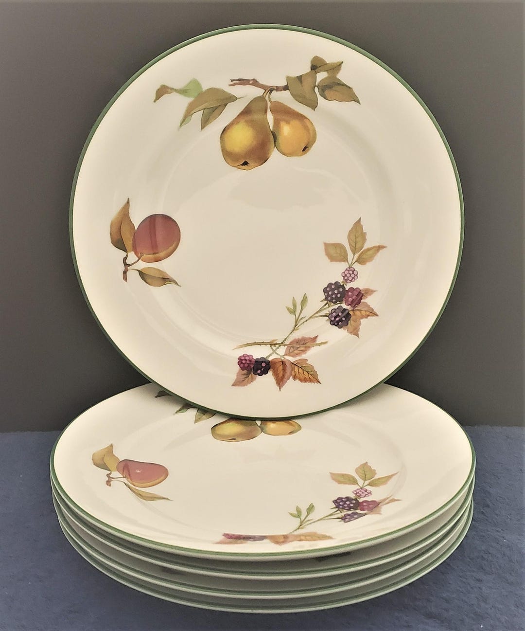 Set of 5 Royal Worcester Evesham Vale Bread & Butter Plates - Etsy