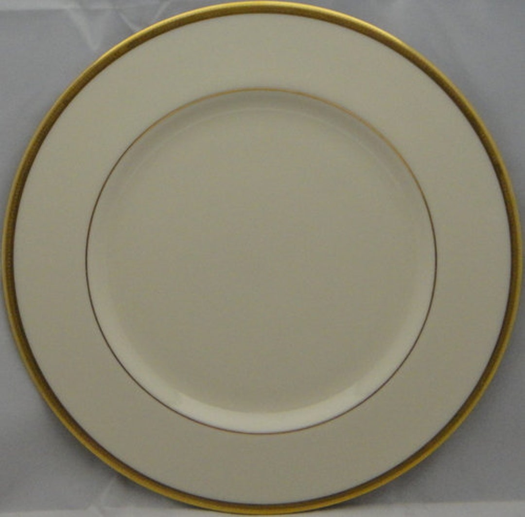 Set of 6 Lenox Tuxedo gold Backstamp Dinner Plates - Etsy
