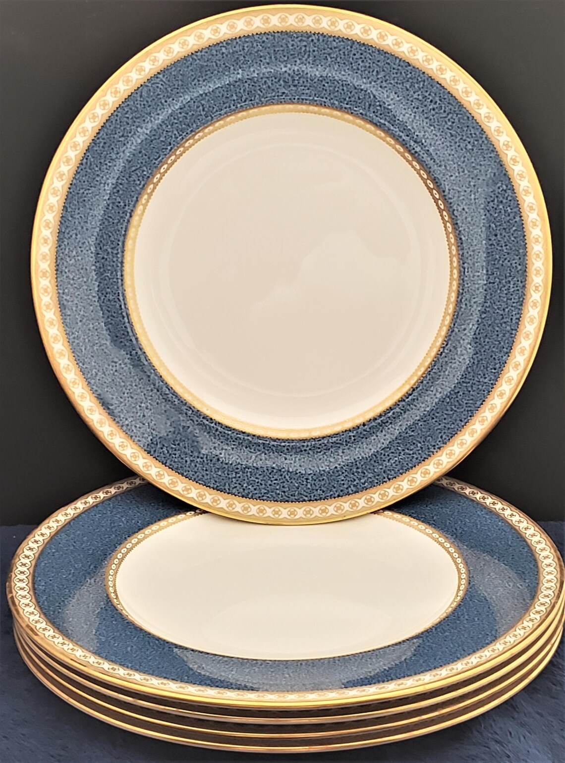 Set of 5 Wedgwood Ulander Powder Blue Dinner Plates - Etsy