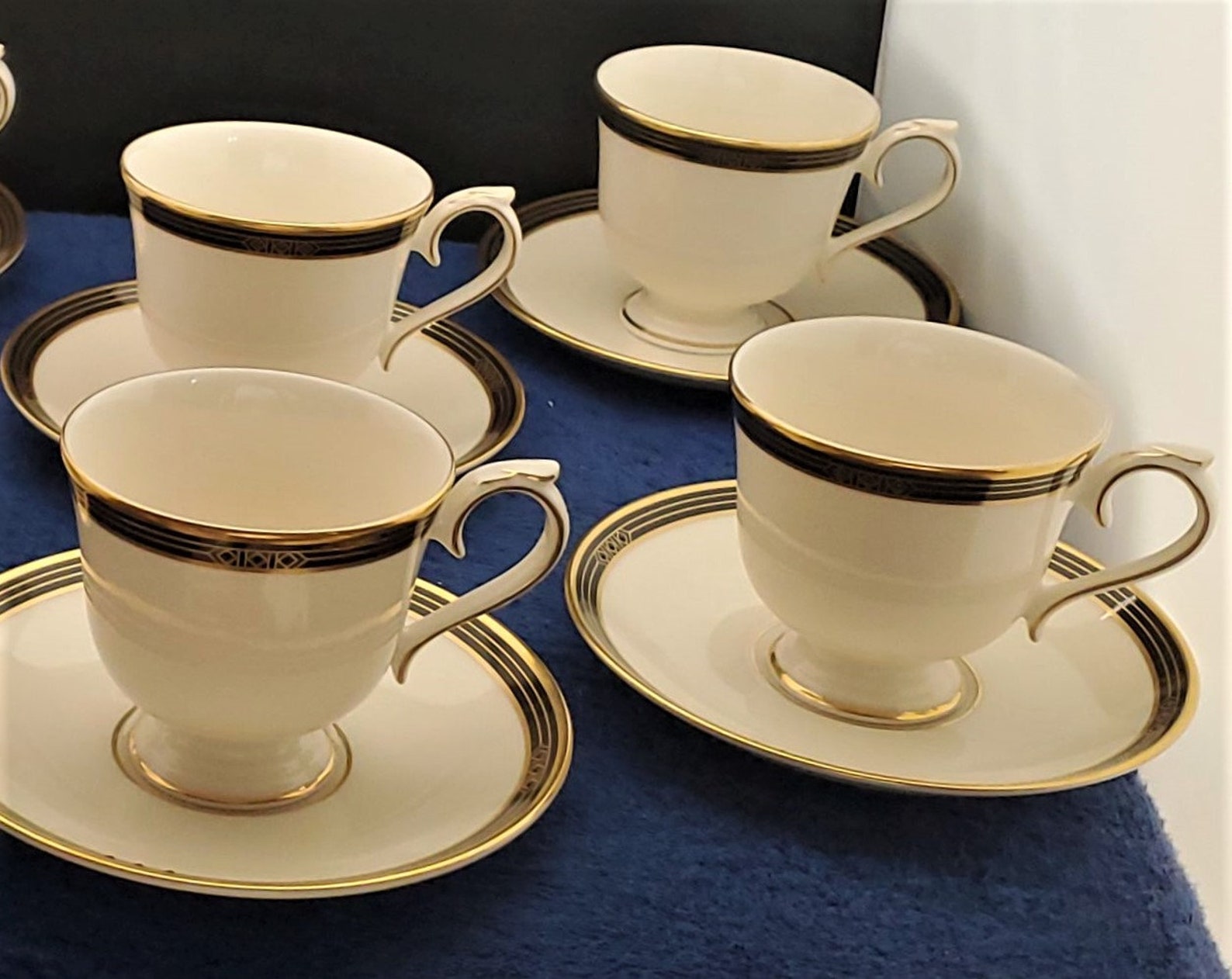 Set of 4 Lenox Langdon Gate Cup & Saucer Sets - Etsy