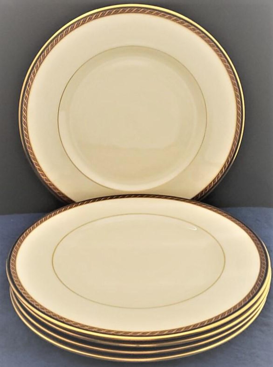 Set of 5 Lenox Monroe Dinner Plates - Etsy