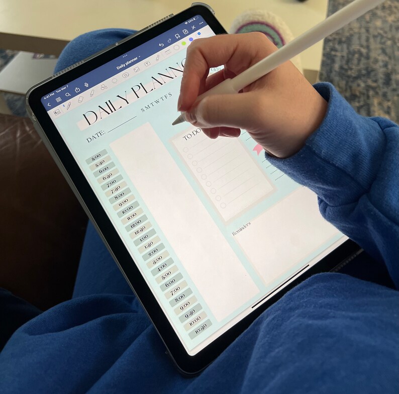 Undated Printable Daily Planner, Time Blocking Template, Instant ...