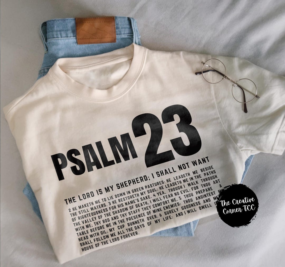 Psalm 23 Shirt, Christian Shirts, Bible Verse Tshirt, Christian Gifts ...