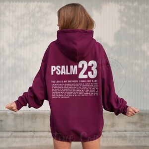 Psalm 23 Hoodie, Bible Verse Hoodie, Jesus Hoodie, Christian Men Gifts ...