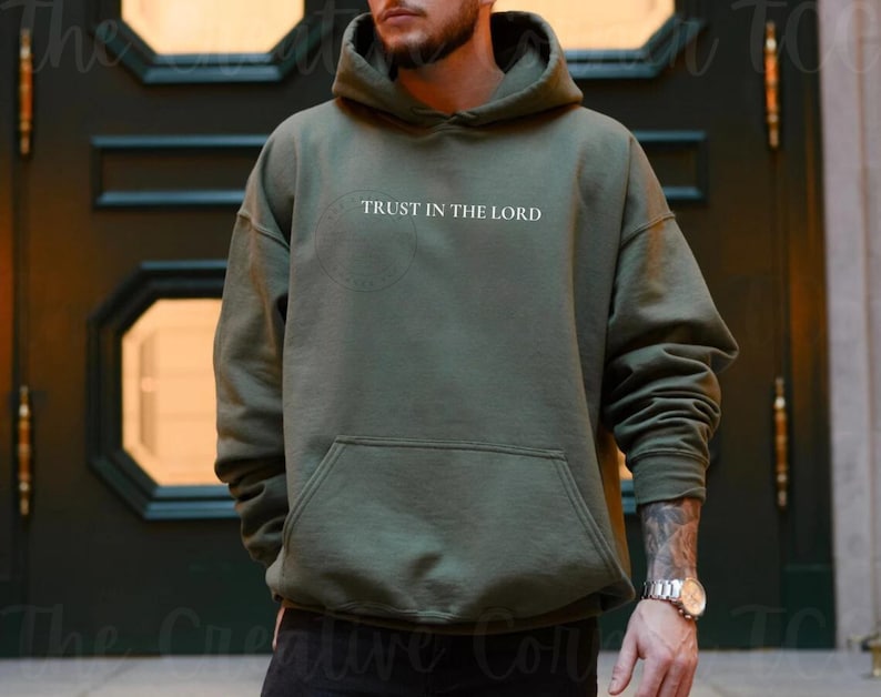 Men's Christian Hoodies, Jesus Hoodie, Trust in the Lord Hoodie, Romans ...
