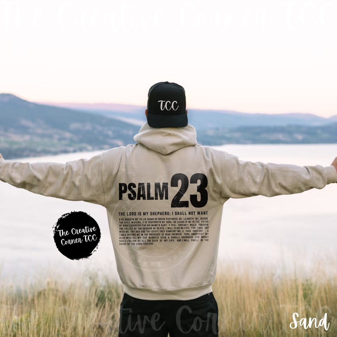 Psalm 23 Hoodie, Bible Verse Hoodie, Jesus Hoodie, Christian Men Gifts ...