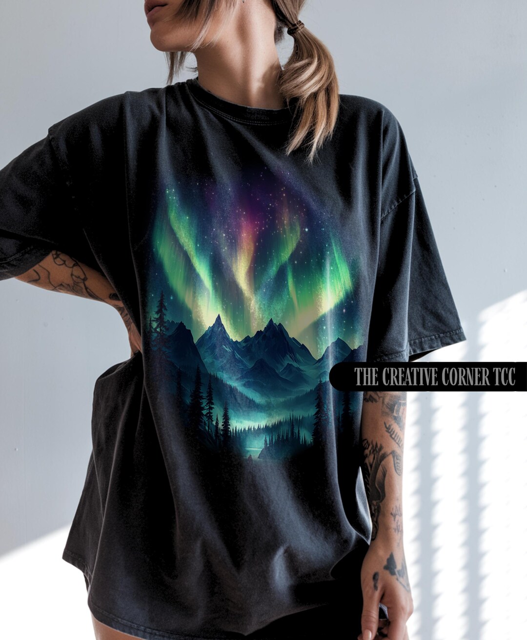 Northern Lights Shirt, Iceland Tshirt, Iceland Shirts, Mountains Tshirt ...