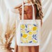 Lemon Tote Bag, Fruit Shopping Bag, Citrust Tote, Lemons Beach Bag ...