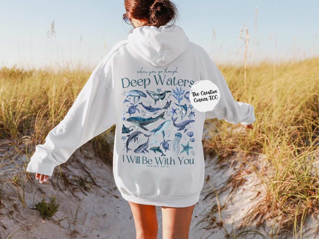 Christian Beach Hoodies, Bible Verse Sweatshirt, Jesus Hoodie, Faith ...