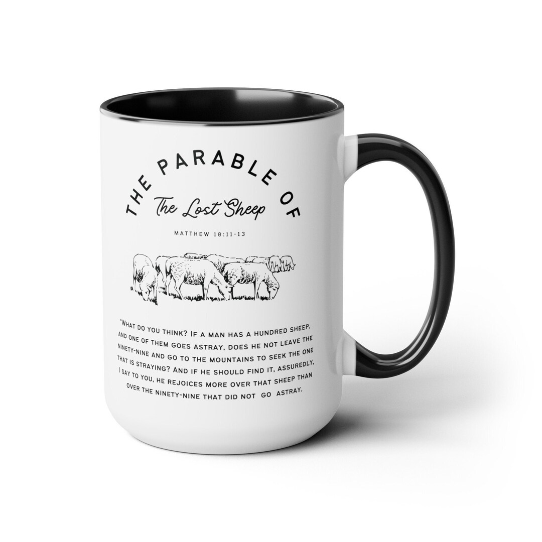 Parable of the Lost Sheep Mug, Christian Mug, Bible Verse Mug ...