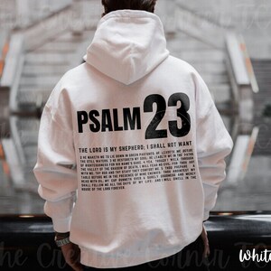 Psalm 23 Hoodie, Bible Verse Hoodie, Jesus Hoodie, Christian Men Gifts ...