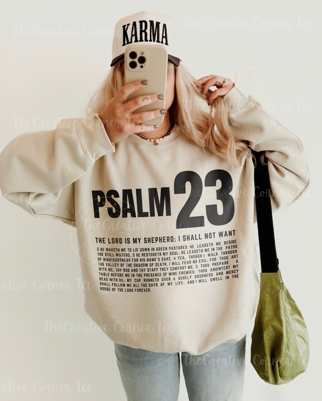 Psalm 23 Sweatshirt, Unisex Christian Sweatshirt, Bible Verse ...