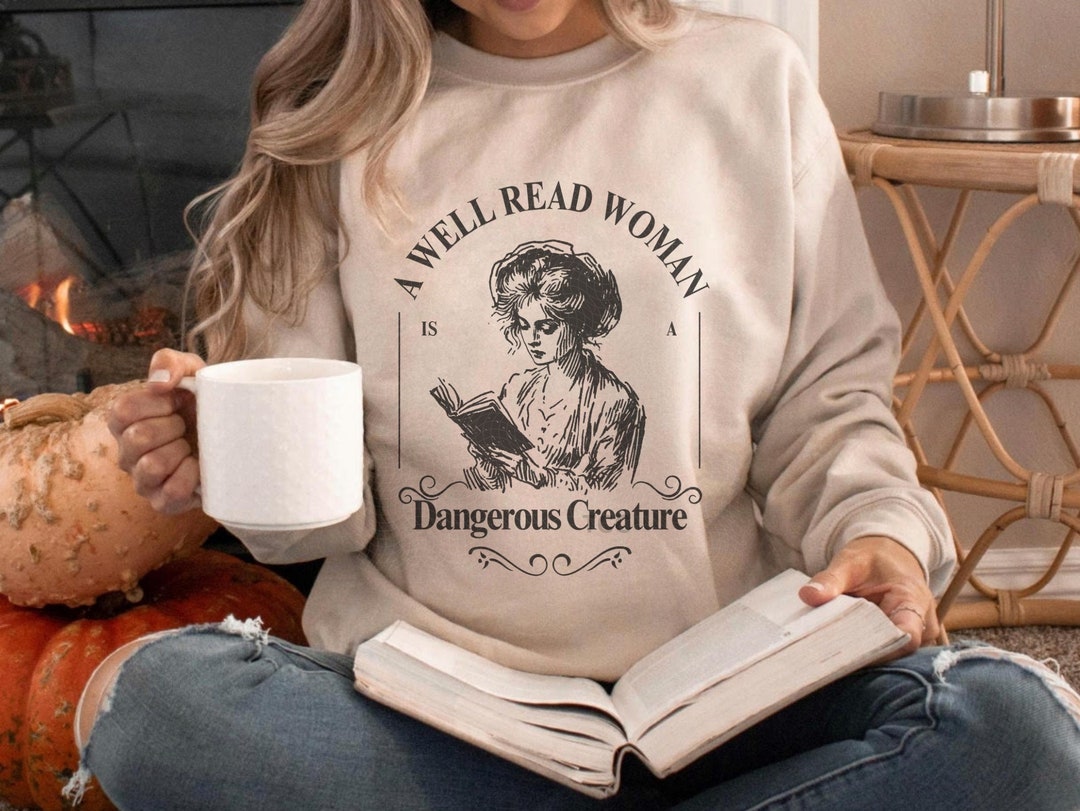 Bookish PNG, A Well Read Woman is a Dangerous Creature PNG, Book Svg ...
