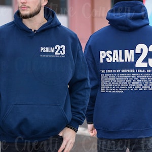 Psalm 23 Hoodie, Bible Verse Hoodie, Jesus Hoodie, Christian Men Gifts ...