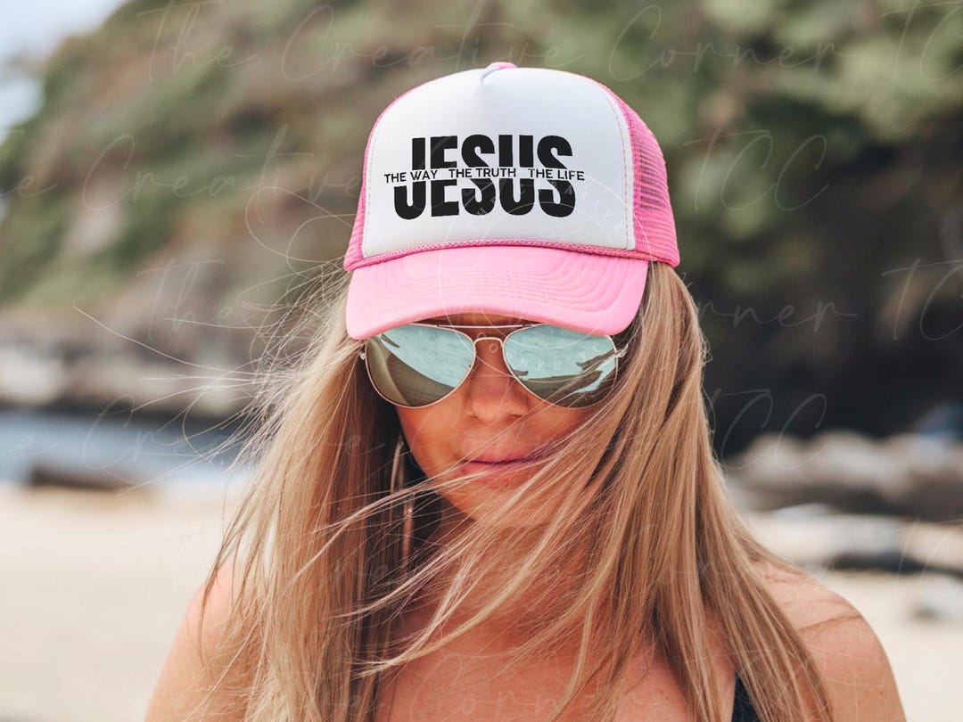 Christian Cap Jesus the Way, Christian Gifts, Trucker Hat Baseball Mesh ...