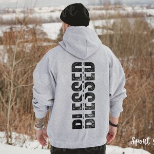 Men's Christian Hoodie, Blessed Hoodie, Jesus Hoodie, Christian Hoodie ...