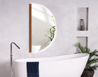 Half Circle Led Mirror - Etsy