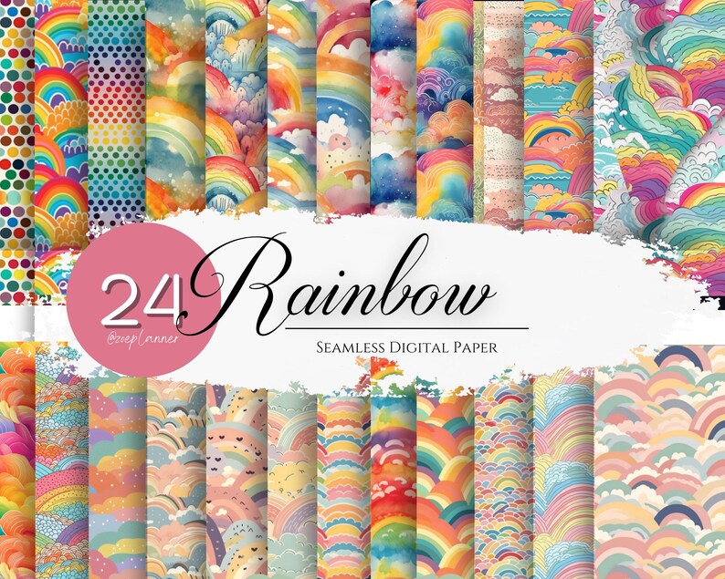 Rainbow Digital Paper - Printing Commercial Backgrounds Seamless ...