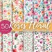 Floral Shabby Chic Patchwork Floral Digital Paper Mega Pack - Printable ...