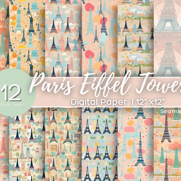 Digital Paper Paris - Etsy
