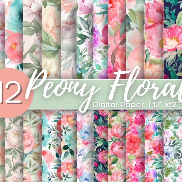 Floral Digital Paper - Etsy