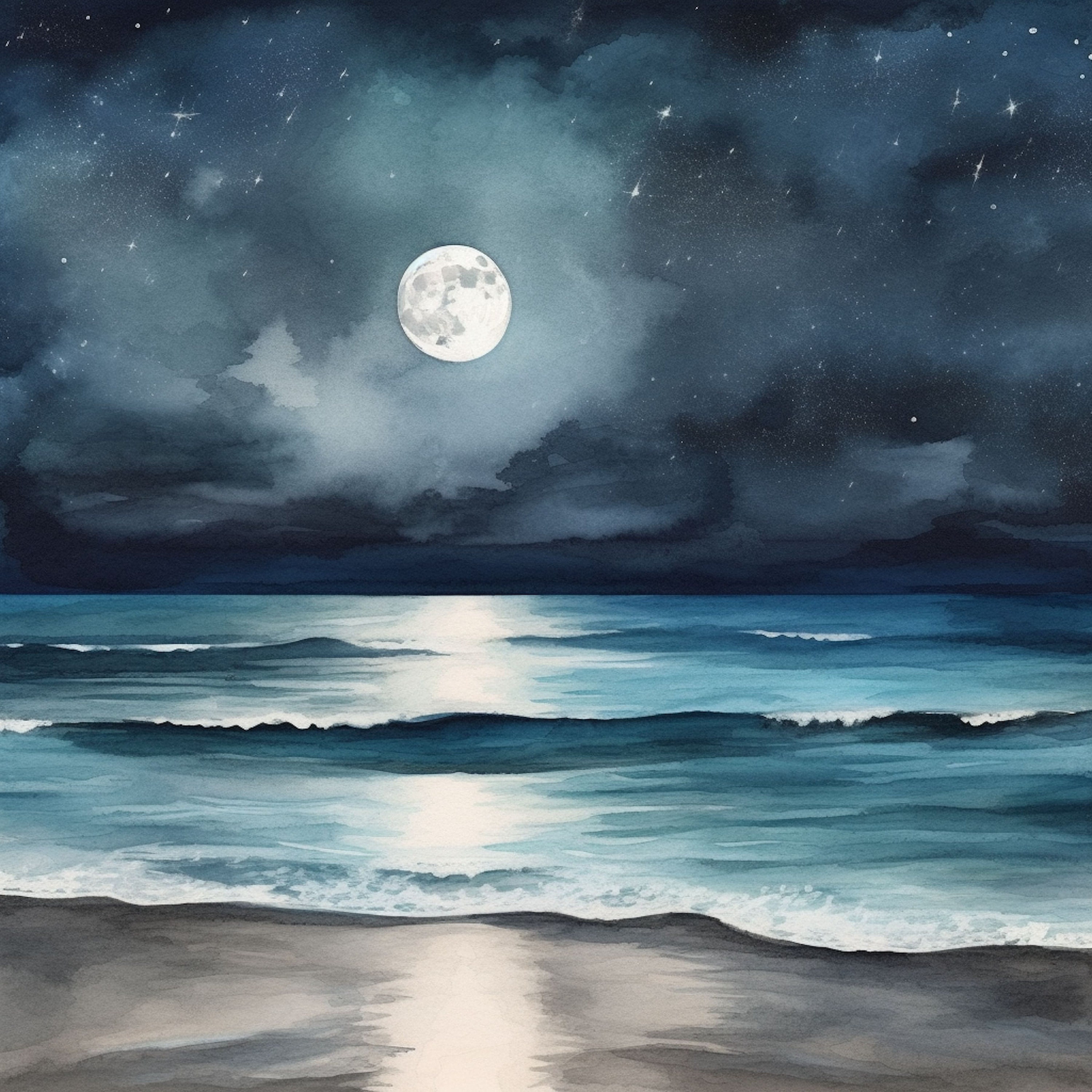 Ocean Beach Seaside Clipart Summer Digital Paper Watercolor - Etsy