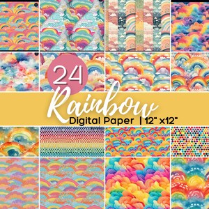 Rainbow Digital Paper - Printing Commercial Backgrounds Seamless ...