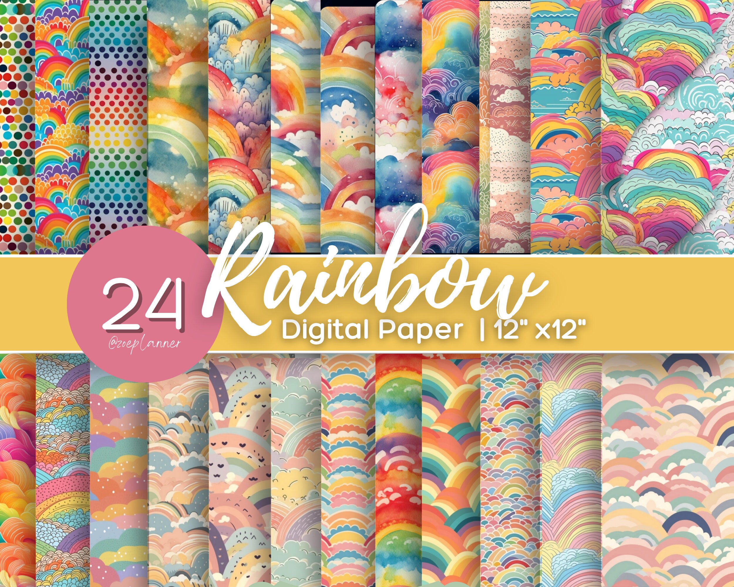 Rainbow Digital Paper - Printing Commercial Backgrounds Seamless ...