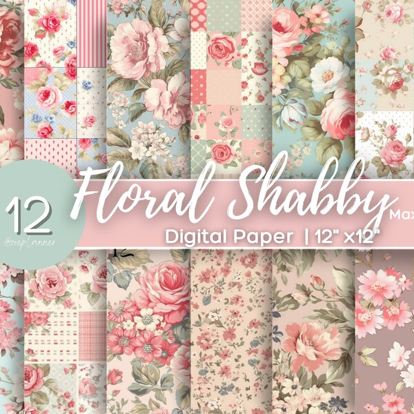 Shabby Chic Floral - Etsy