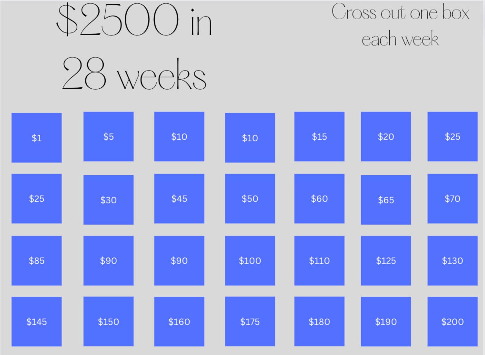 Money Saving Challenge Printable Save 2500 In 28 Weeks Savings Tracker money-saving-challenge-printable-save-2500-in-28-weeks-savings-tracker