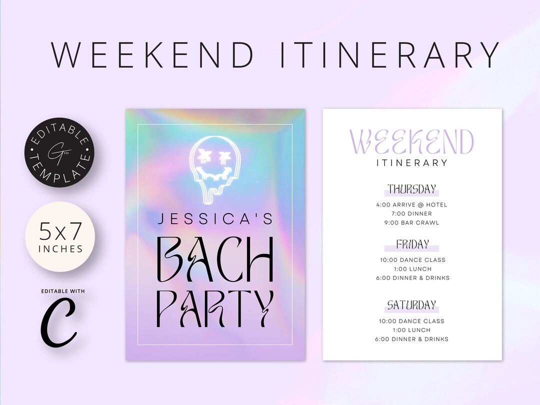 Purple Rave Theme Bachelorette Party Mobile Invite, Digital Download ...