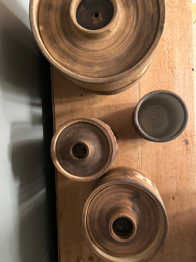 1970s Rustic Pottery Containers for Bread, Pasta, Flour and Utensils - Etsy