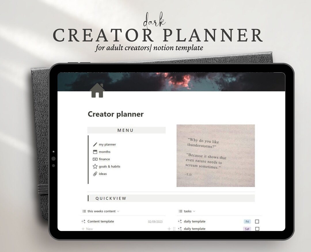 Content Creator Planner for Notion Onlyfans Adult Content Creator Calendar - Etsy