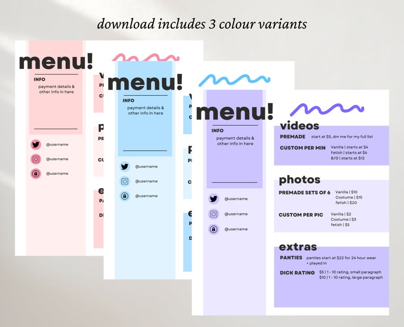 Content Tip Menu Canva Template Onlyfans Adult Content Creators Camgirl ... Content Tip Menu Canva Template Onlyfans Adult Content Creators Camgirl ...