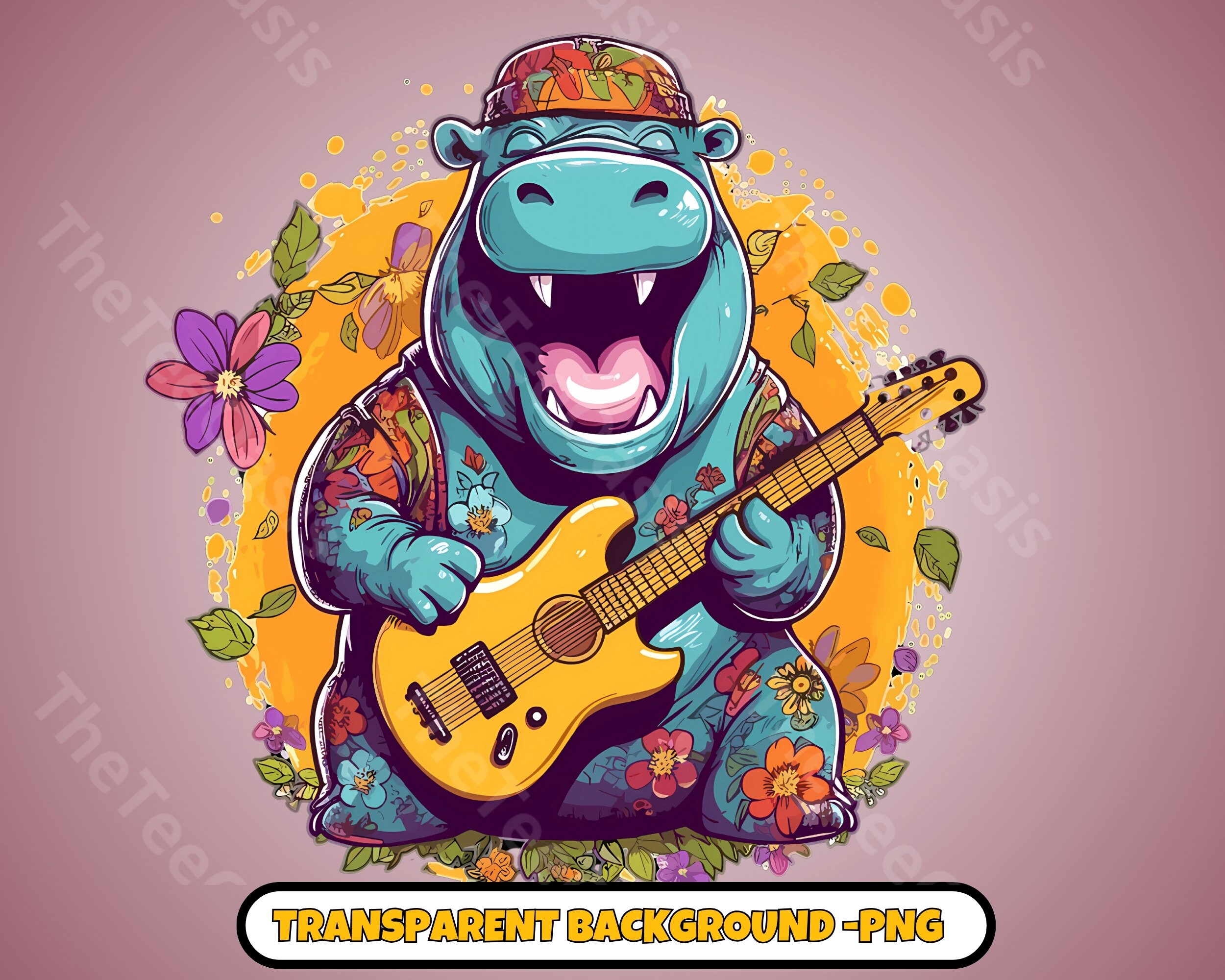 Retro Hippie Wildlife Clipart Bundle Jungle Animal Vibes Png Groovy ...