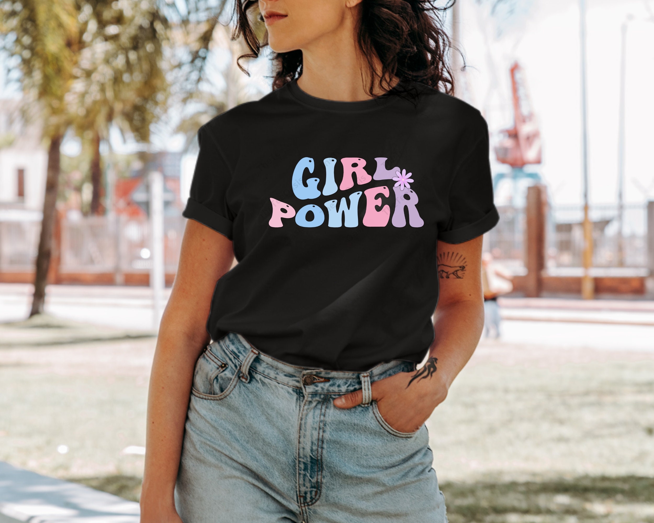 Girl Power Sublimation Png T-shirt Girl Power Shirt Png Powerful Girls ...