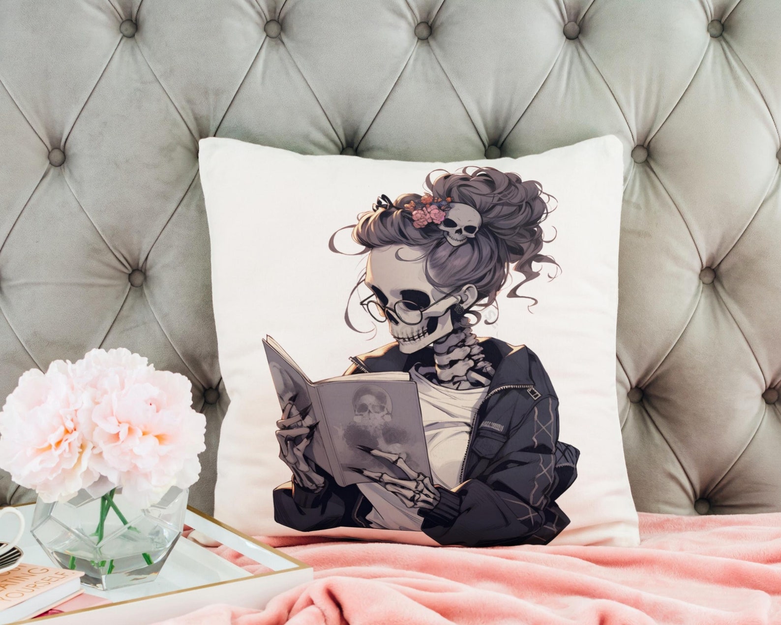 Halloween Reading Shirt Clipart Cute Skeleton Png Spooky Librarian T ...