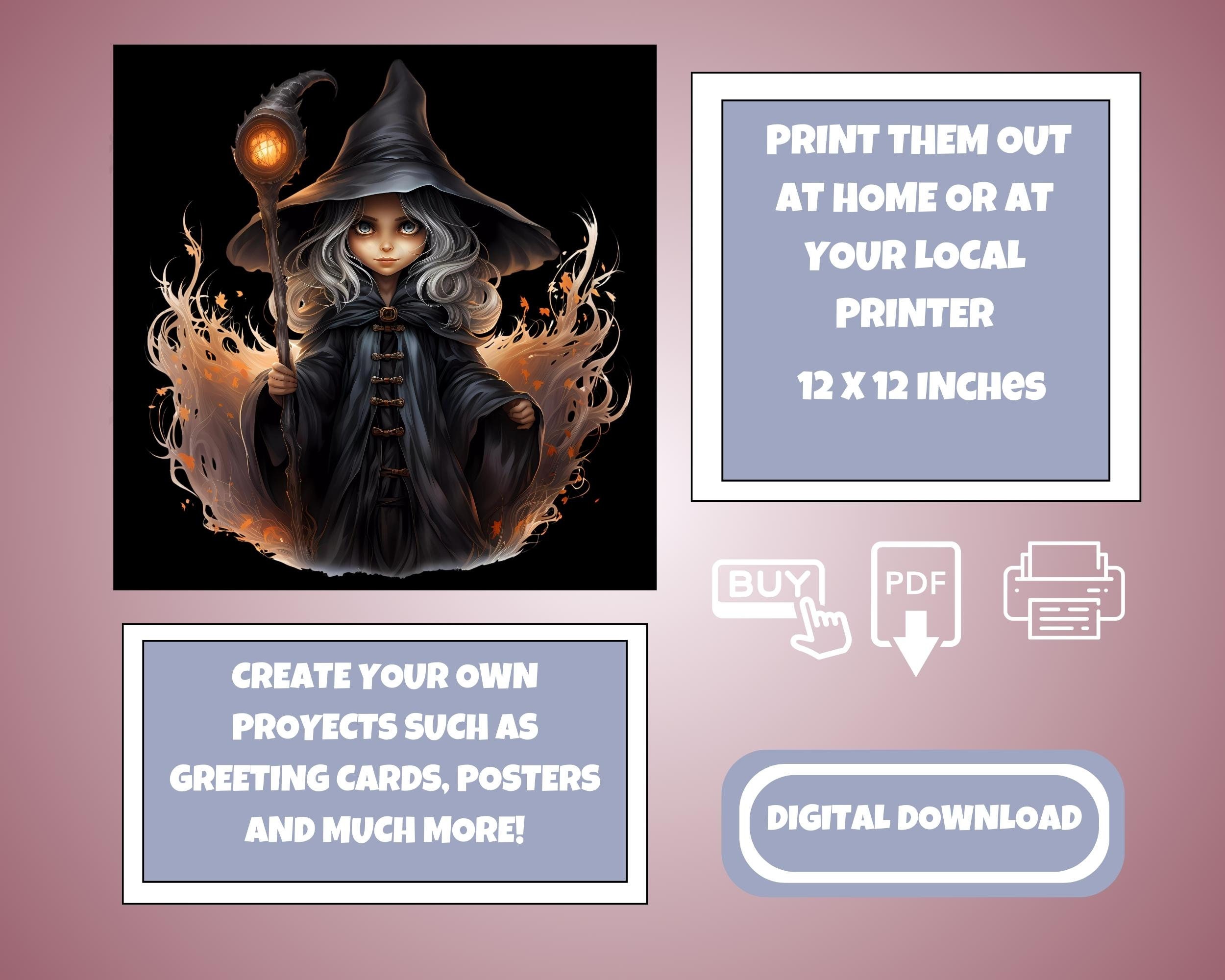 Adorable Halloween Witch Png Bundle Printable Witch Halloween Png Magic ...