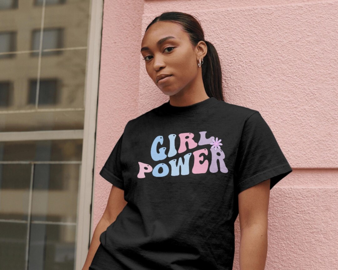 Retro Girl Power T-shirt Cute Girl Power Shirt Powerful Girls Shirt ...