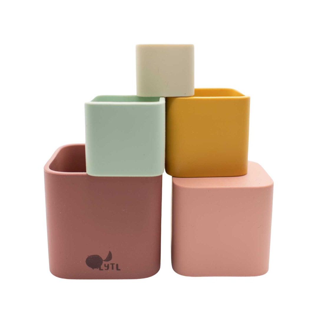 Colorful Stacking Cups Toy | Nesting Cup | Silicone | Snack Cup | Fine ...