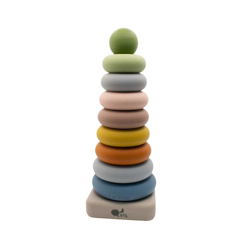 Ring Stacking Toy | Silicone | Sensory Play | Sorting + Stacking ...