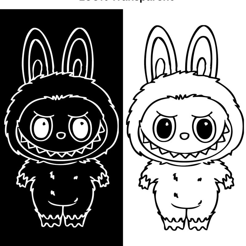 Labubu Monster Coloring - Etsy