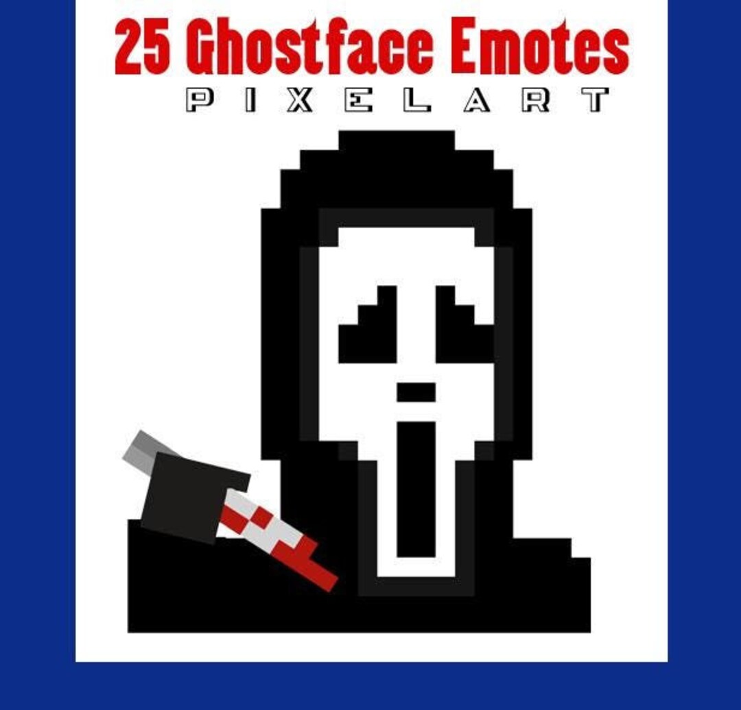 25 Ghostface Pixelart Emotes Pack * for Social Media * 240px * Good ...