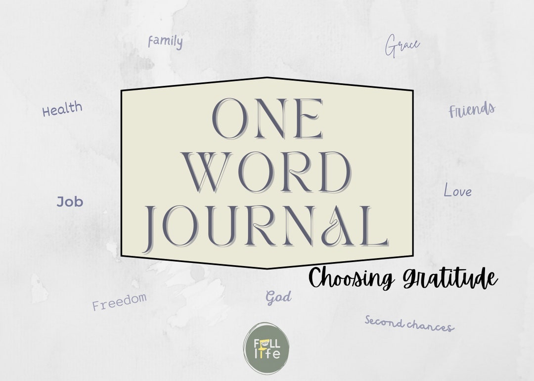 One Word Journal | Digital Download | Printable | Practice Gratitude ...
