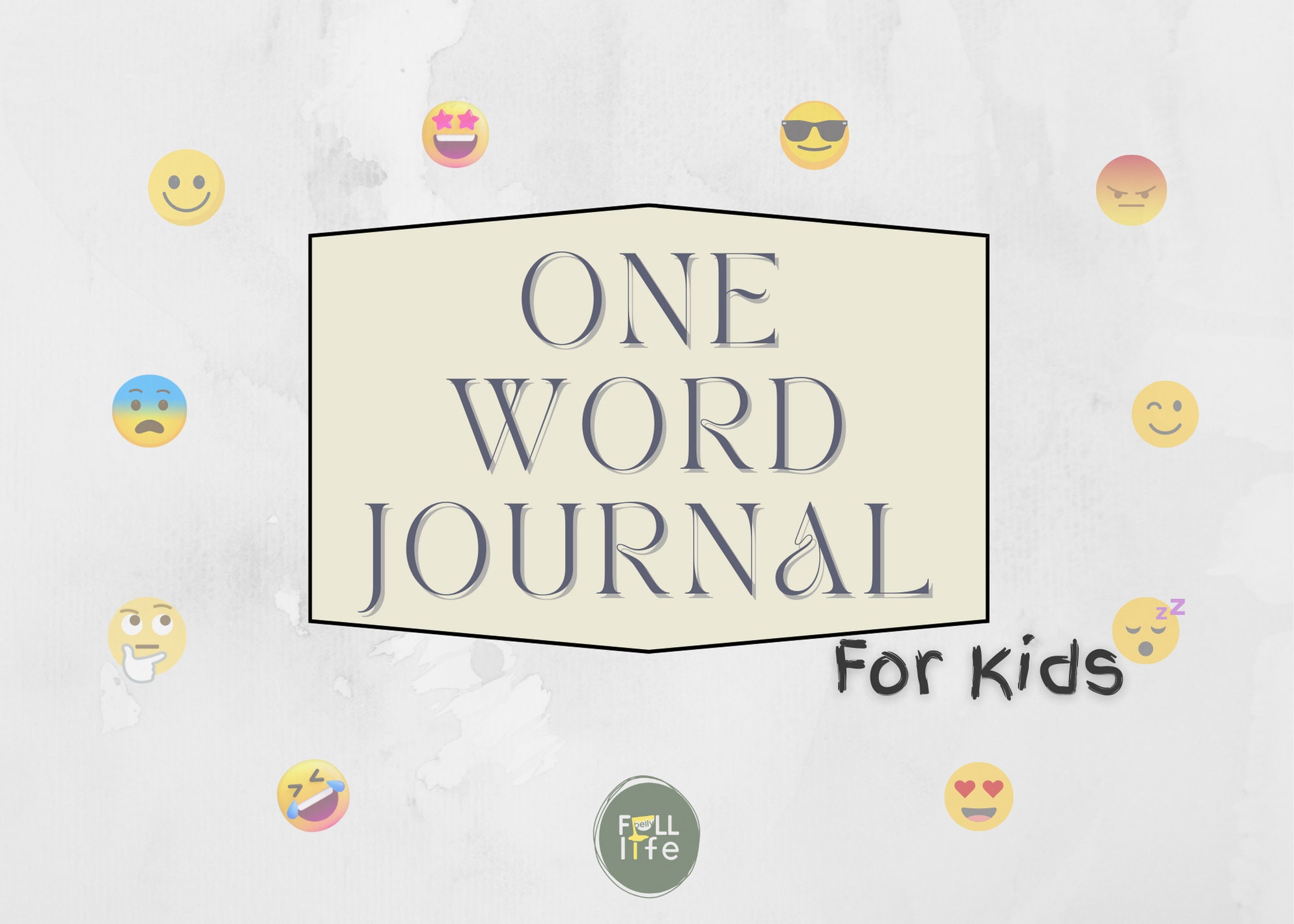 One Word Journal - for Kids | Easy Journal | Ages 5+ | Emojis | Kids ...