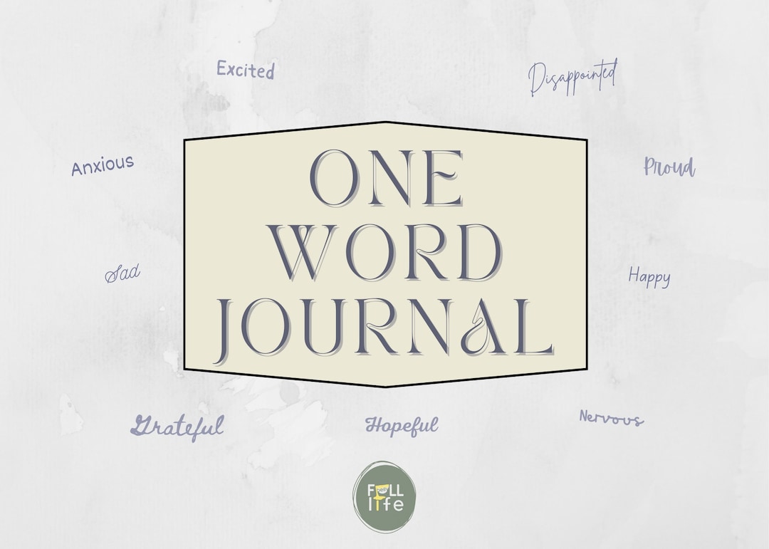 One Word Journal | for Busy Women | Digital Journal | Printable | 5x7 ...