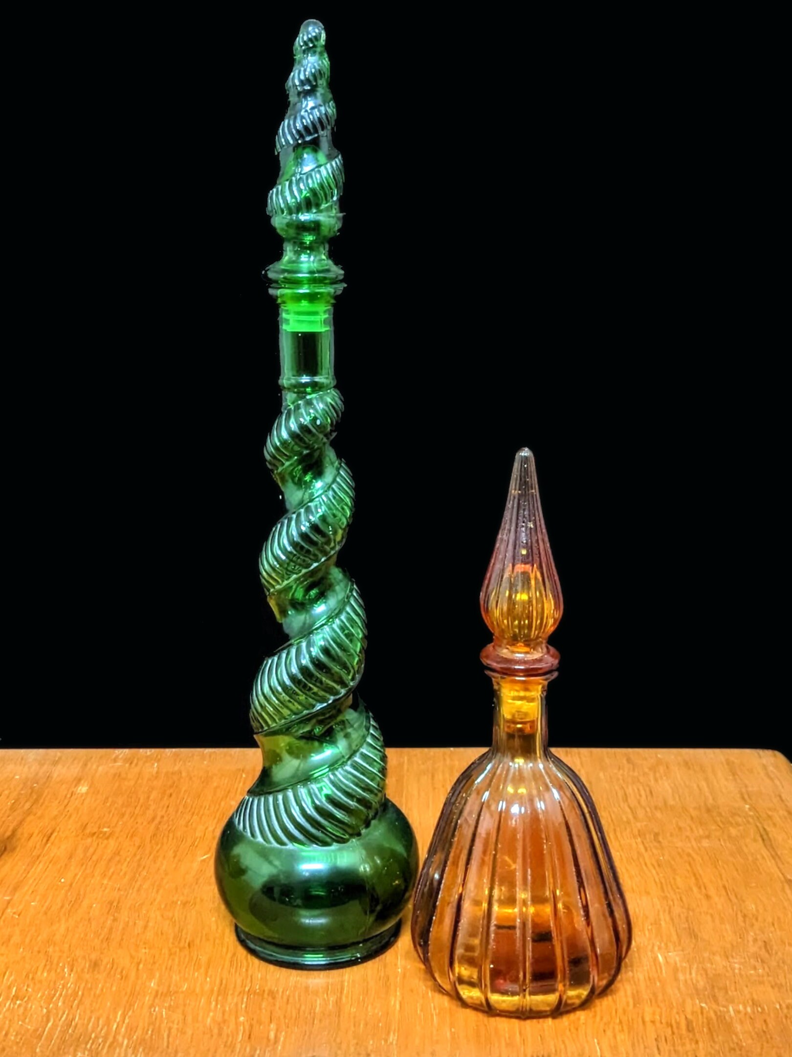 Empoli Genie Bottle. Spiral Snake Skin - Etsy